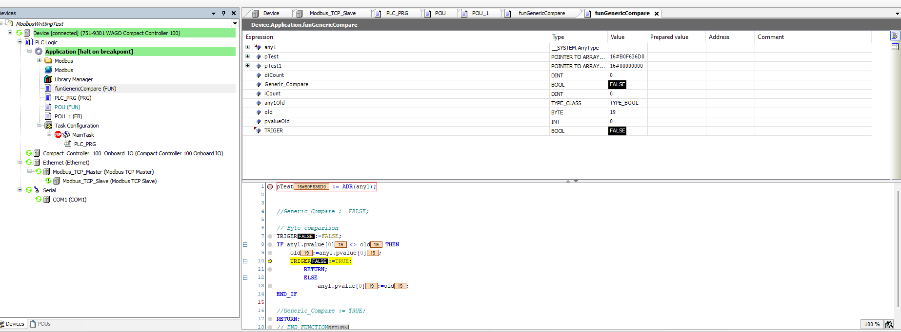 CODESYS Forge - CODESYS Forge / Talk / Engineering 🇬🇧: Modbus writing on value change